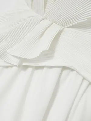 Acler Sageston Plissé Fan Strapless Maxi Dress