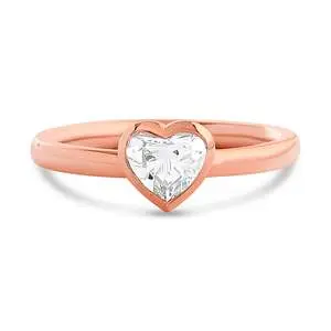 Elle Perahia Heart Shaped Diamond Ring - 14 Kt Rose Gold