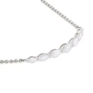Elle Perahia Graduated Marquise Bracelet - 14 Kt White Gold