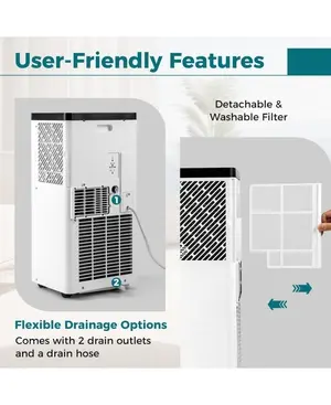 GYMAX 10000 Btu Portable Air Conditioner W/ Control Panel & Remote Control