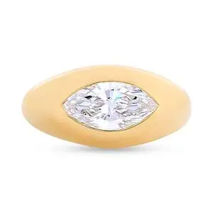 Elle Perahia Marquise Dome Ring - 14 Kt Yellow Gold