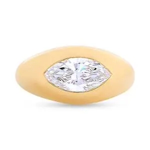 Elle Perahia Marquise Dome Ring - 14 Kt Yellow Gold