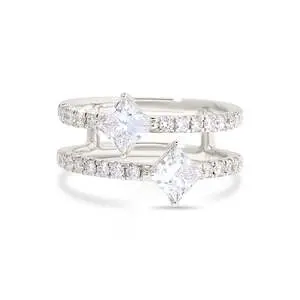 Elle Perahia Stardust Stacked Ring - 14 Kt White Gold