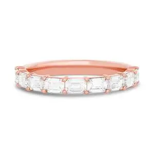 Elle Perahia Emerald Band Ring - 14 Kt Rose Gold