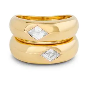 Elle Perahia Double Lozenge Ring - 14 Kt Yellow Gold