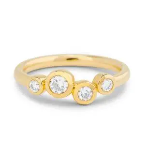 Elle Perahia Bezel Diamond Ring - 14 Kt Yellow Gold