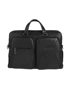 PIQUADRO Handbag In Cow Leather - Black