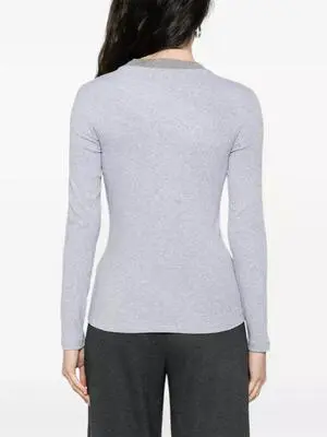 Peserico Embellished-neck Sweatshirt