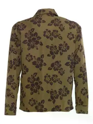 Aspesi Hibiscus-print Cotton Shirt