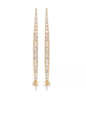 Elisabetta Franchi Crystal-embellished Earrings - Gold