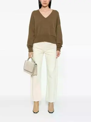 N.peal Cropped V-neck Sweater