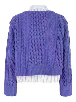 JUUN.J Cable-knit Layered Sweater