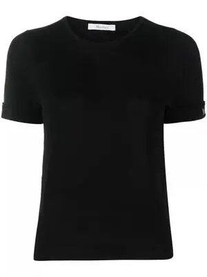Max Mara Embroidered-logo Knitted Top