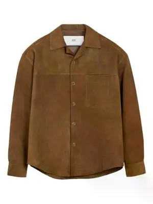 Ami Leather Shirt Jacket