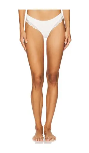 KAT THE LABEL Arabella Thong In White - Ivory