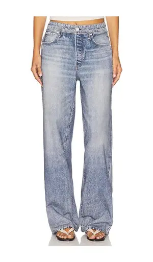 Rag & Bone Miramar Terry Wide Leg Jeans - Scarlet