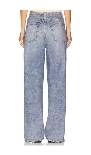 Rag & Bone Miramar Terry Wide Leg Jeans - Scarlet