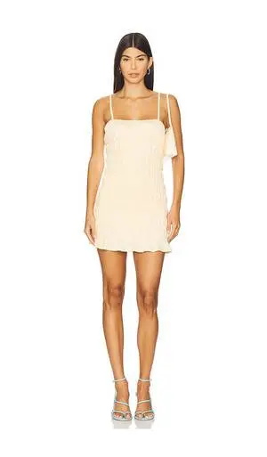 Ivory Draped Mini Dress