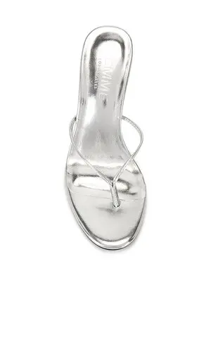 Femme La Osaka Metallic Stiletto Sandals - Silver