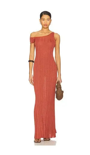 AFRM Hoda Dress Rust