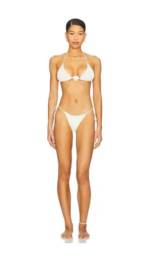 LESLIE AMON Triangle Shell Bikini Set - Ivory