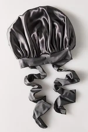KITSCH Adjustable Satin Bonnet Charcoal