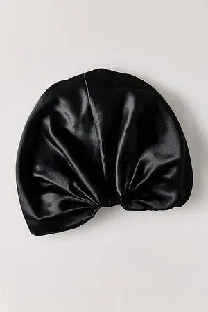 SILKE LONDON Silk Hair Bonnet - The Eva (black)