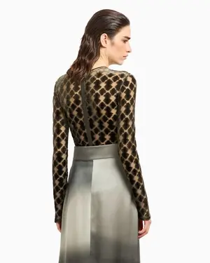 Giorgio Armani Geometric Jacquard Jersey Jumper