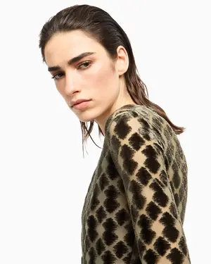 Giorgio Armani Geometric Jacquard Jersey Jumper