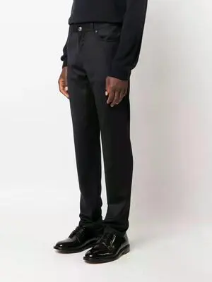 Zegna Logo-patch Slim-fit Trousers