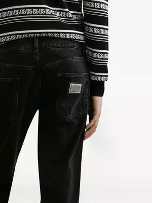 Dolce & Gabbana Logo-plaque Cotton Jeans