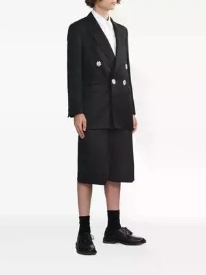 Simone Rocha Flower-embellished Double-breasted Blazer