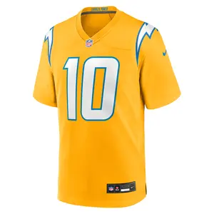 Nike Justin Herbert Los Angeles Chargers Nfl Game Jersey - Yellow