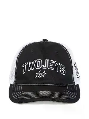 TWOJEYS Distressed Trucker Cap - Black