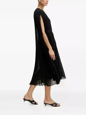 BOSS Pleated Cape-sleeve Dress