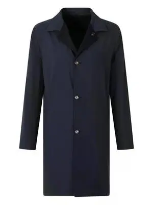 KIRED Button-fastening Collared Coat - Blue