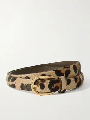 Anderson's Leopard-print Calf Hair Belt - Animal Print