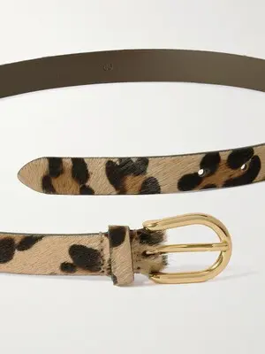 Anderson's Leopard-print Calf Hair Belt