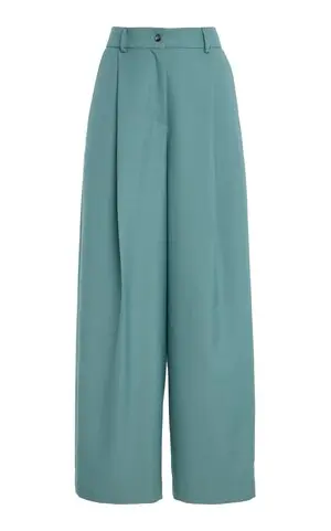 SLOAN Pleated Wide-Leg Trousers