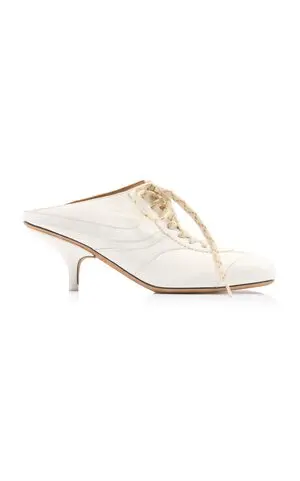 Dries Van Noten Suede Sneaker Mules - White