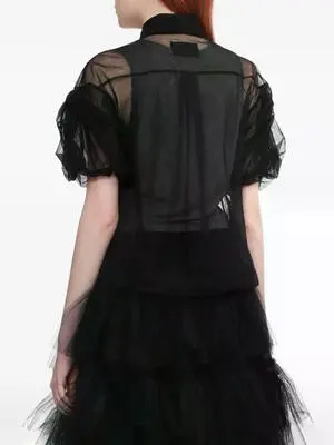 Simone Rocha Sheer Puff-sleeve Shirt