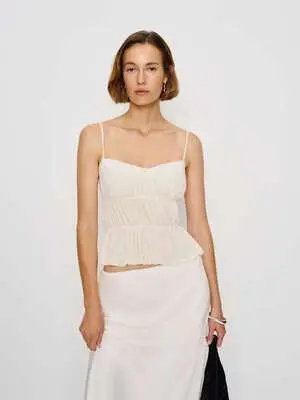 REFORMATION Delano Knit Top - Ivory