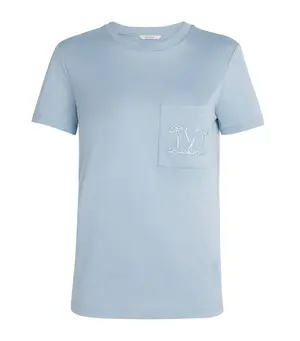 Max Mara Cotton Monogram T-shirt - Blue