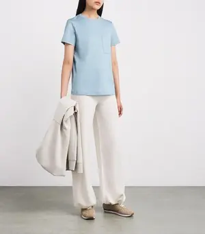 Max Mara Cotton Monogram T-shirt - Blue