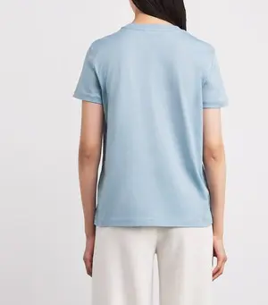 Max Mara Cotton Monogram T-shirt - Blue