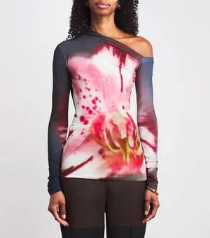Max & Co. Stretch-cotton Printed Top