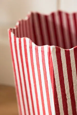 INNER CHILD Scallop Printed Waste Bin - Red Stripe