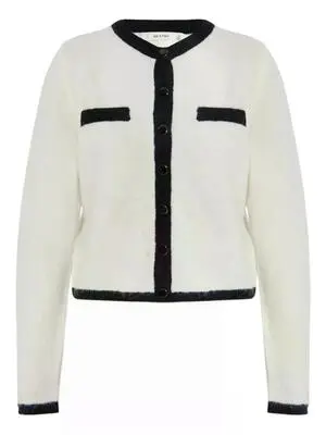 GESTUZ Button-fastening Cardigan - White