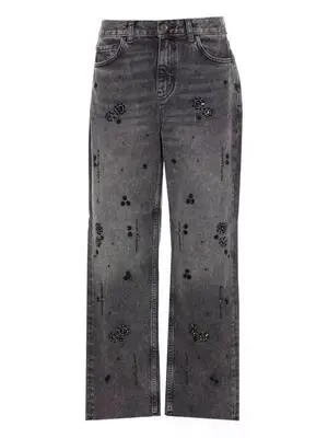 Liu Jo Jewel-embellished Jeans - 87455 Den Black Detail