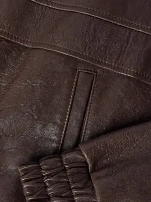 Saint Laurent Leather Jacket - Brown